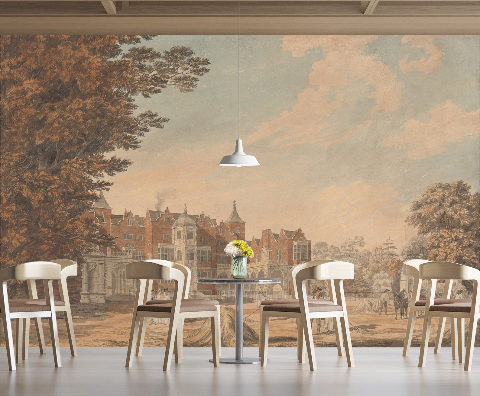 Holland House Kensington Reproduction & Landscape Pastel Wall Art Mural ...
