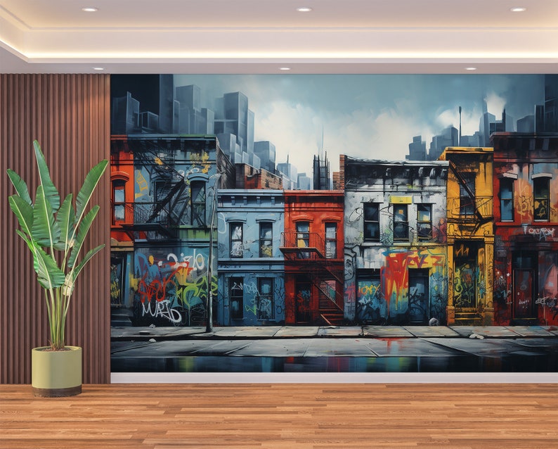 Street Art Graffiti Wallpaper City Abstract Wall Mural & Wallpaper ...