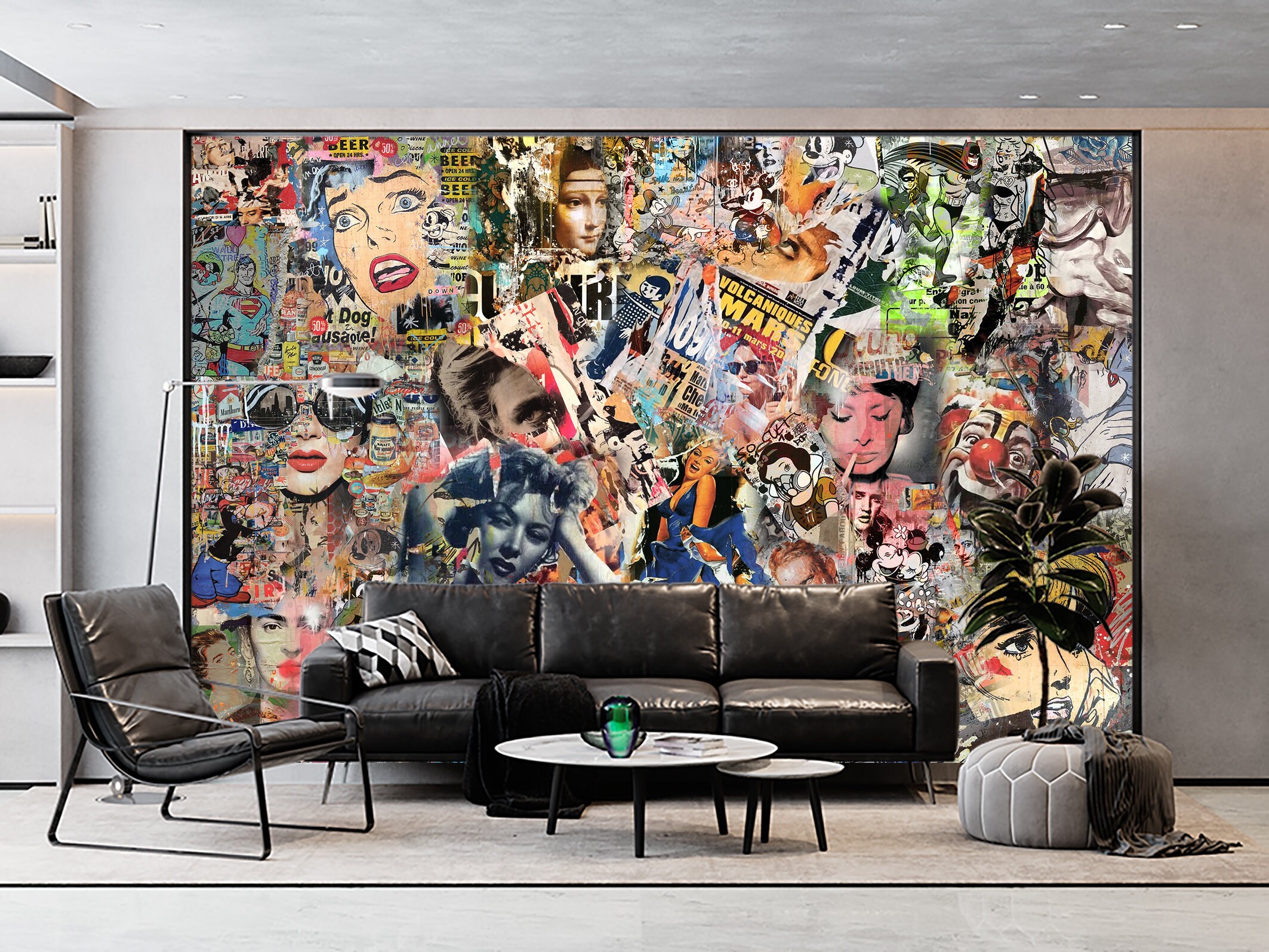 Retro Poster Retro Pop Art Wallpaper Vintage & Wall Mural Wall - Etsy