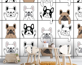 Dog Funky Wallpaper & Wall Mural Pets Nursery Pattern Dogs Wall Art ...