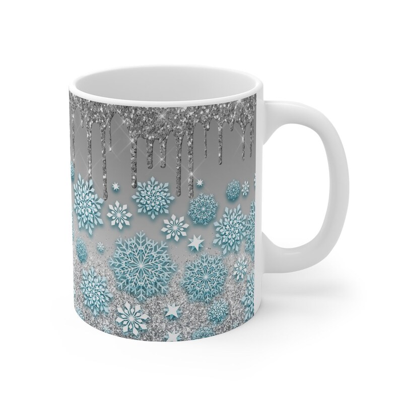 Beautiful Snowflake Mug, Winter Snowflake Mug, Christmas Snowflake Mug ...