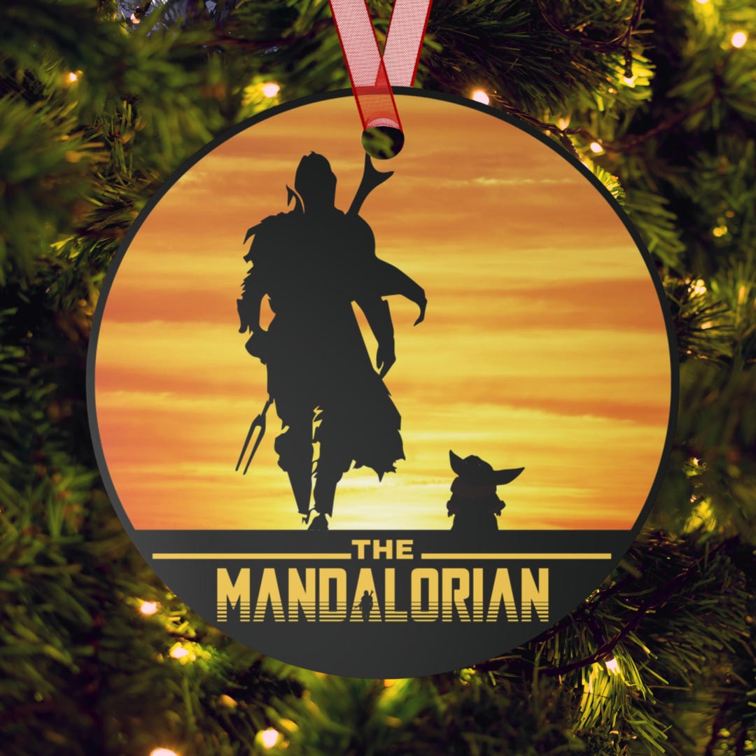 Mando and Grogu Ornament, Double Sided Ornament, the Mandalorian ...