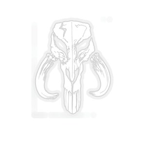 Grunge Mythosaur Skull Sticker the Mandalorian Sticker This - Etsy