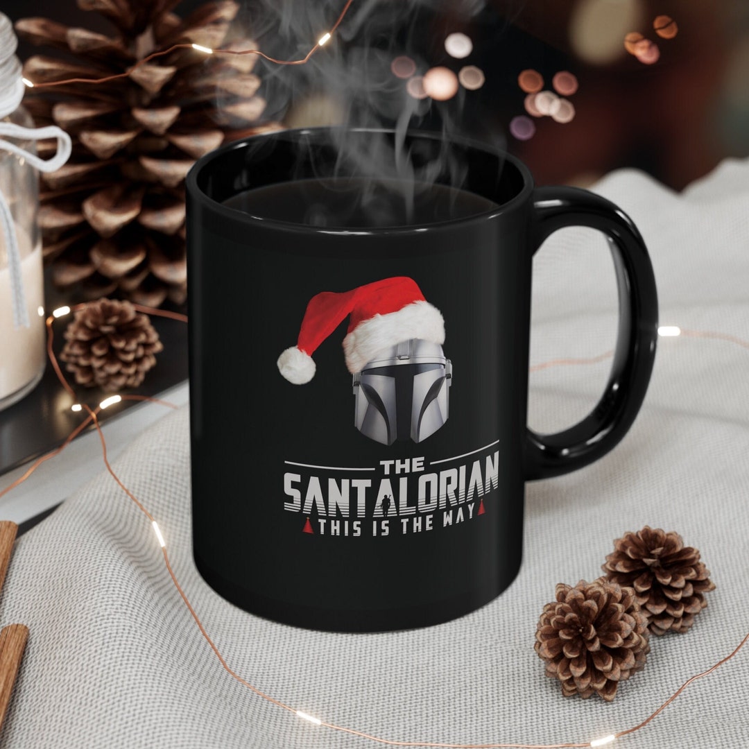 The Santalorian Mug, Mandalorian Gift, Mandalorian Christmas Mug, Mando ...