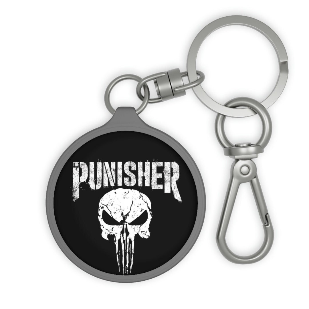 The Punisher Skull Keyring, Punisher Keychain, the Punisher Bag Tag ...