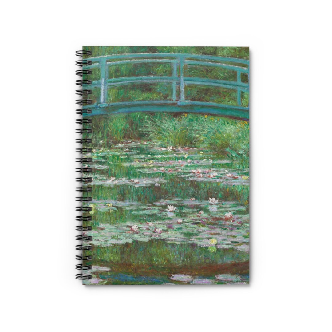 Monet's Japanese Footbridge Notebook, Back to School Ruled Workbook ...