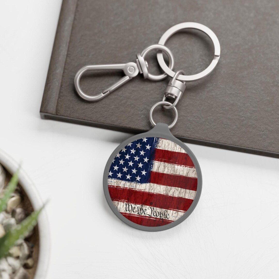American Flag Keyring, We the People Keychain, Patriot Keychain - Etsy