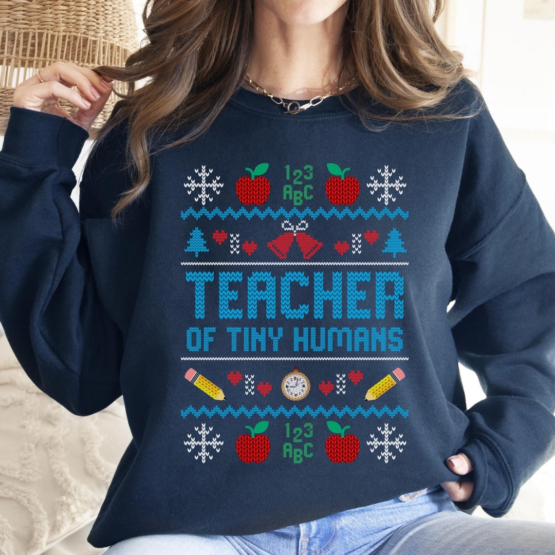 Ugly Sweater for Teachers, Cute Teacher Sweater, Christmas Sweatshirt ...