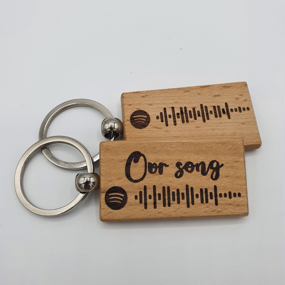 Personalised Spotify Song Code, Playlist Keychain, Keyring Music ...