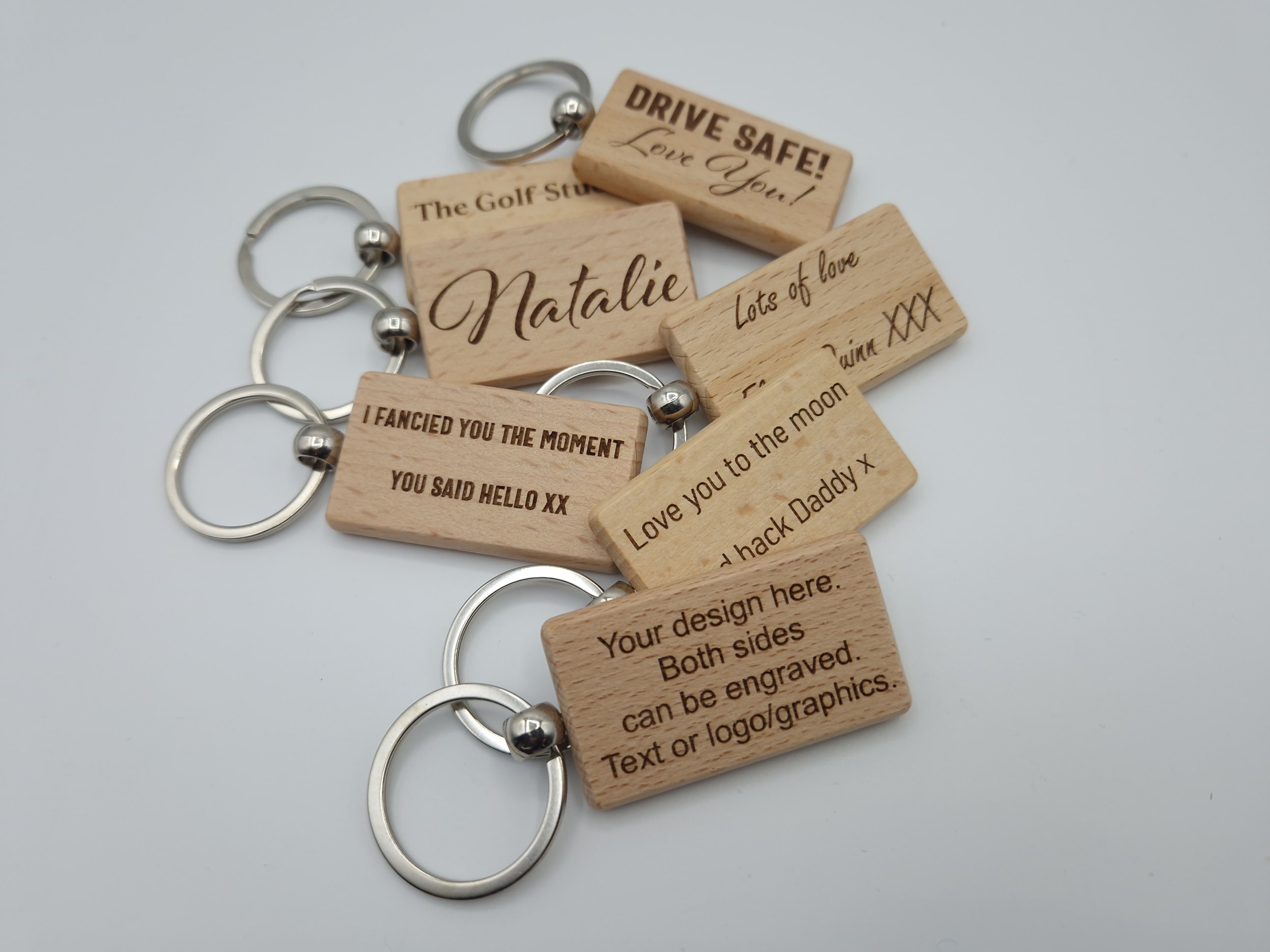 Personalised Keyring Laser Engraved Keychain Gift Idea - Etsy UK