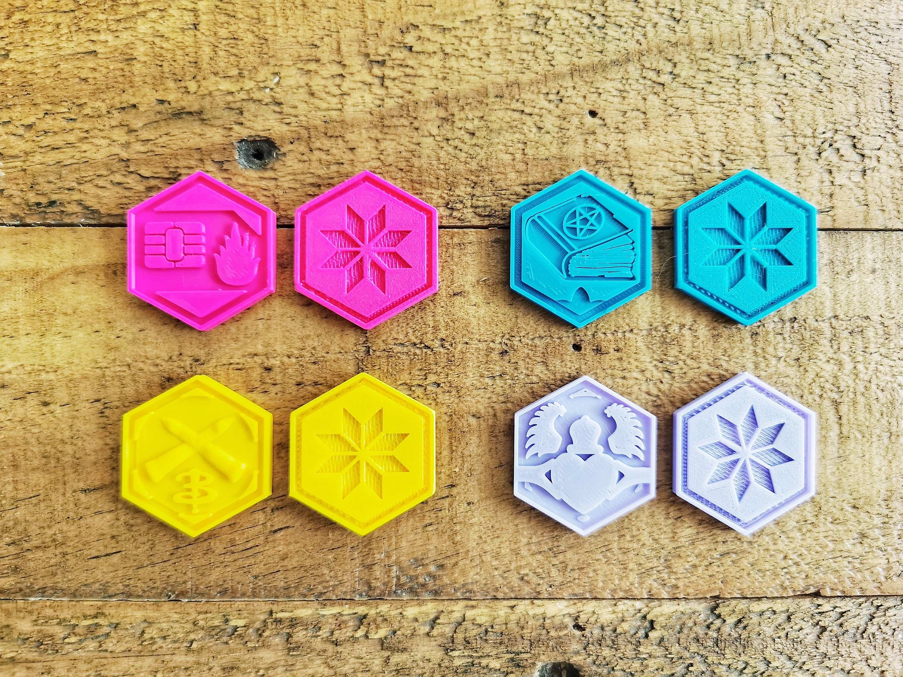 Unmatched Board Game Turn/action Tokens | Etsy