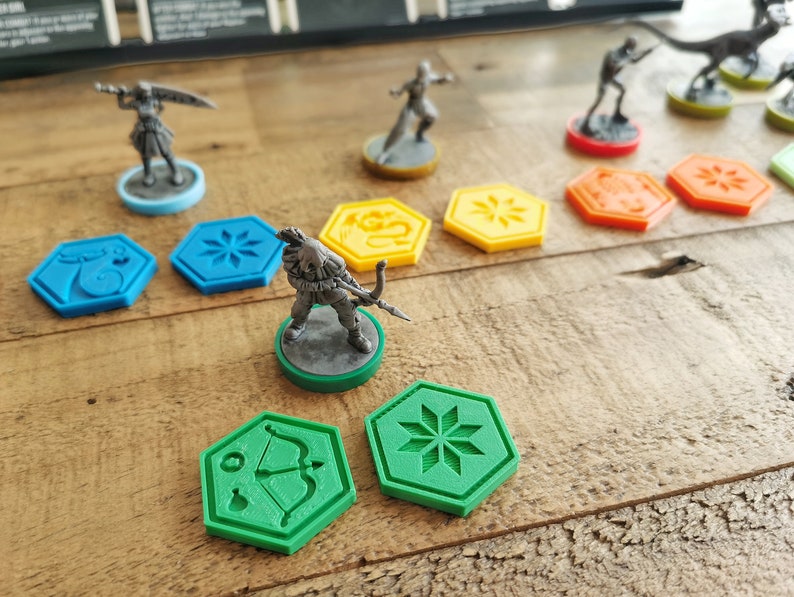 Unmatched Board Game Turn/Action Tokens | Etsy