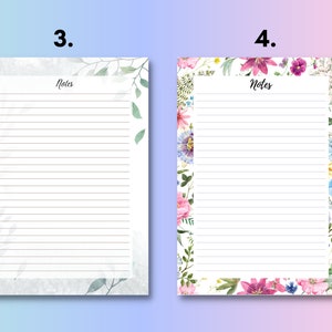 Printable A5 Notes Pages | Create Your Own Floral Notepads With Our ...