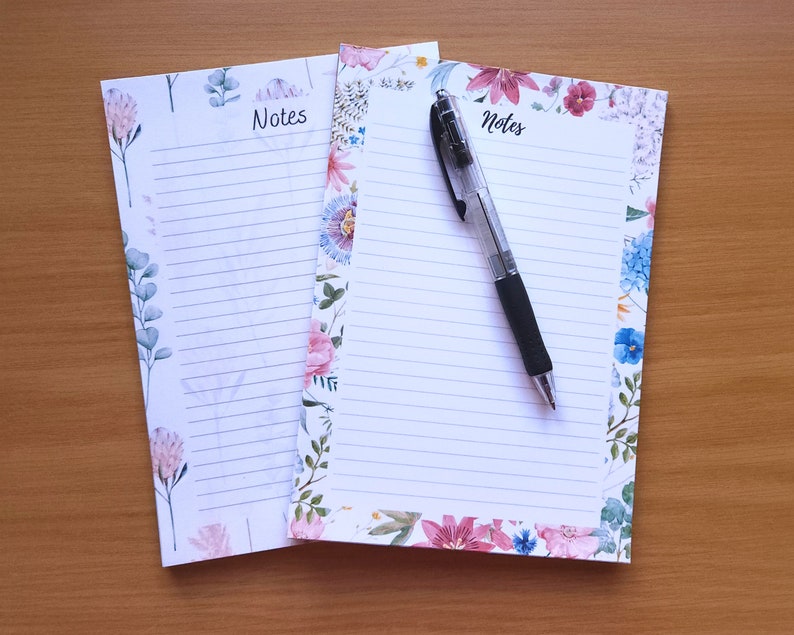 Printable A5 Notes Pages | Create Your Own Floral Notepads With Our ...