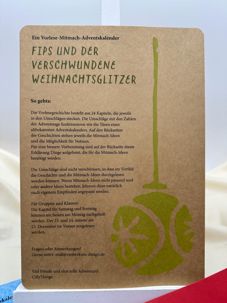 Reading-aloud Advent Calendar for Children, 1st and 2nd Grade, School ...