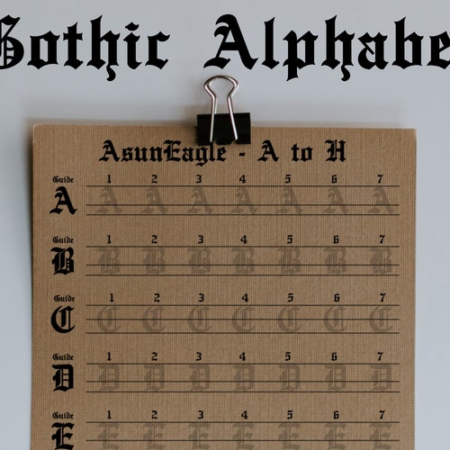 Blackletter Calligraphy Template Calligraphy Practice Sheet - Etsy