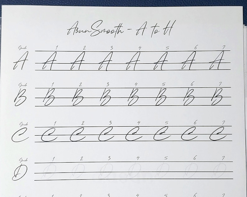 Smooth Autograph Tracing Workbook, Hand-drawn Signature Tutorial With ...