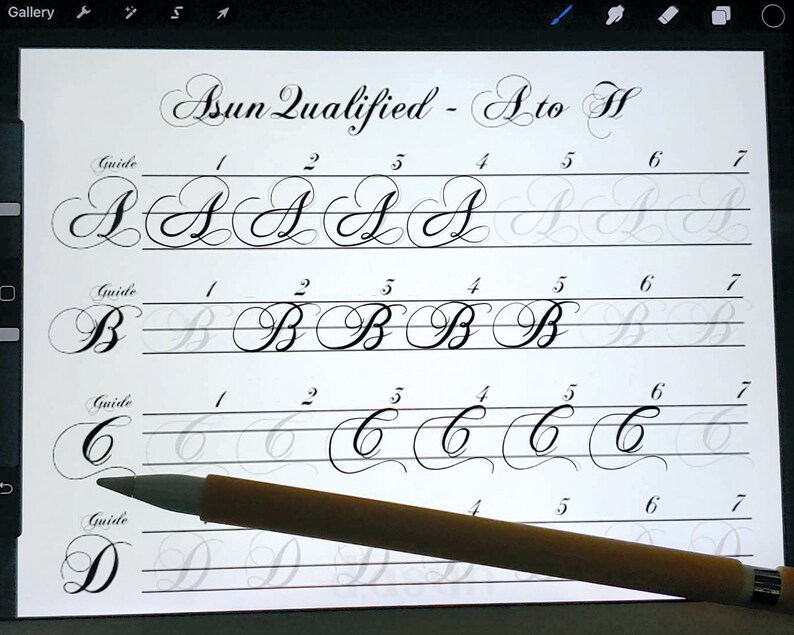 Copperplate Alphabet Workbook for Beginner | Copperplate Handwriting ...