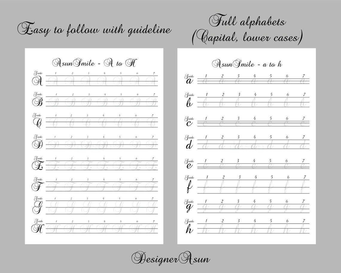 Mastering Copperplate Script Alphabet at Home, Copperplate Handwriting ...