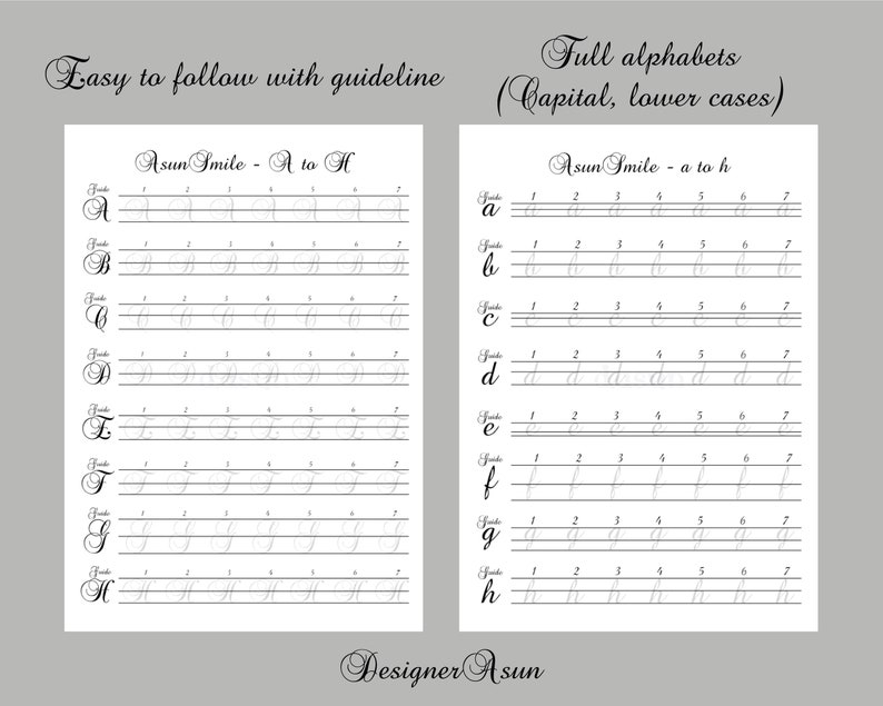 Mastering Copperplate Script Alphabet at Home, Copperplate Handwriting ...