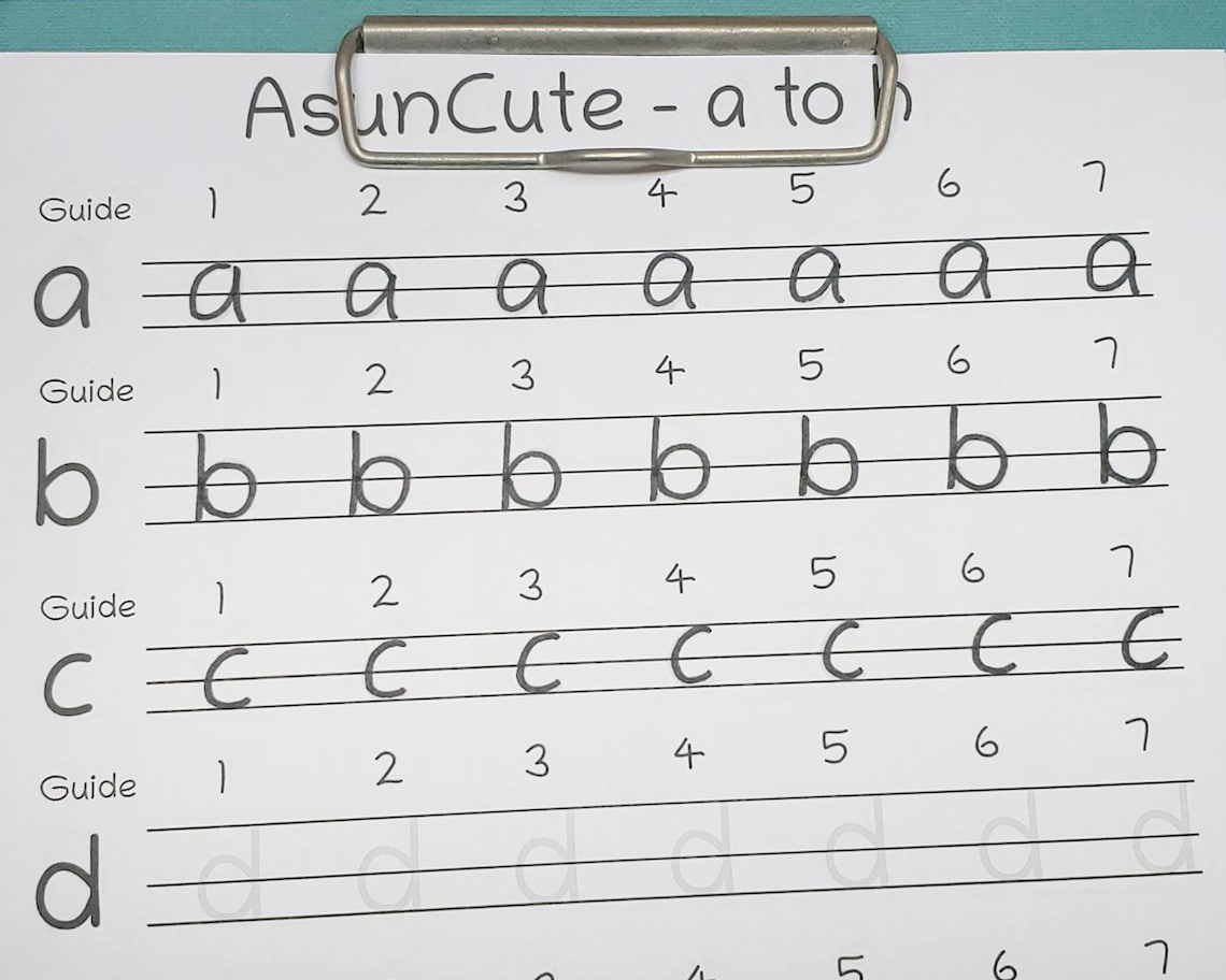 Cute Handwriting Blank Practice Template Worksheet Fun PDF - Etsy