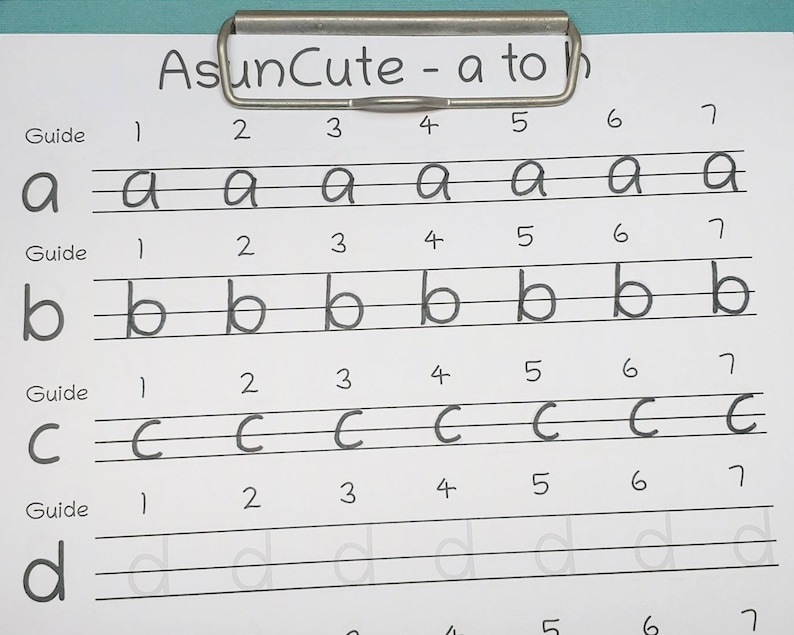 Cute Handwriting Blank Practice Template Worksheet Fun PDF - Etsy