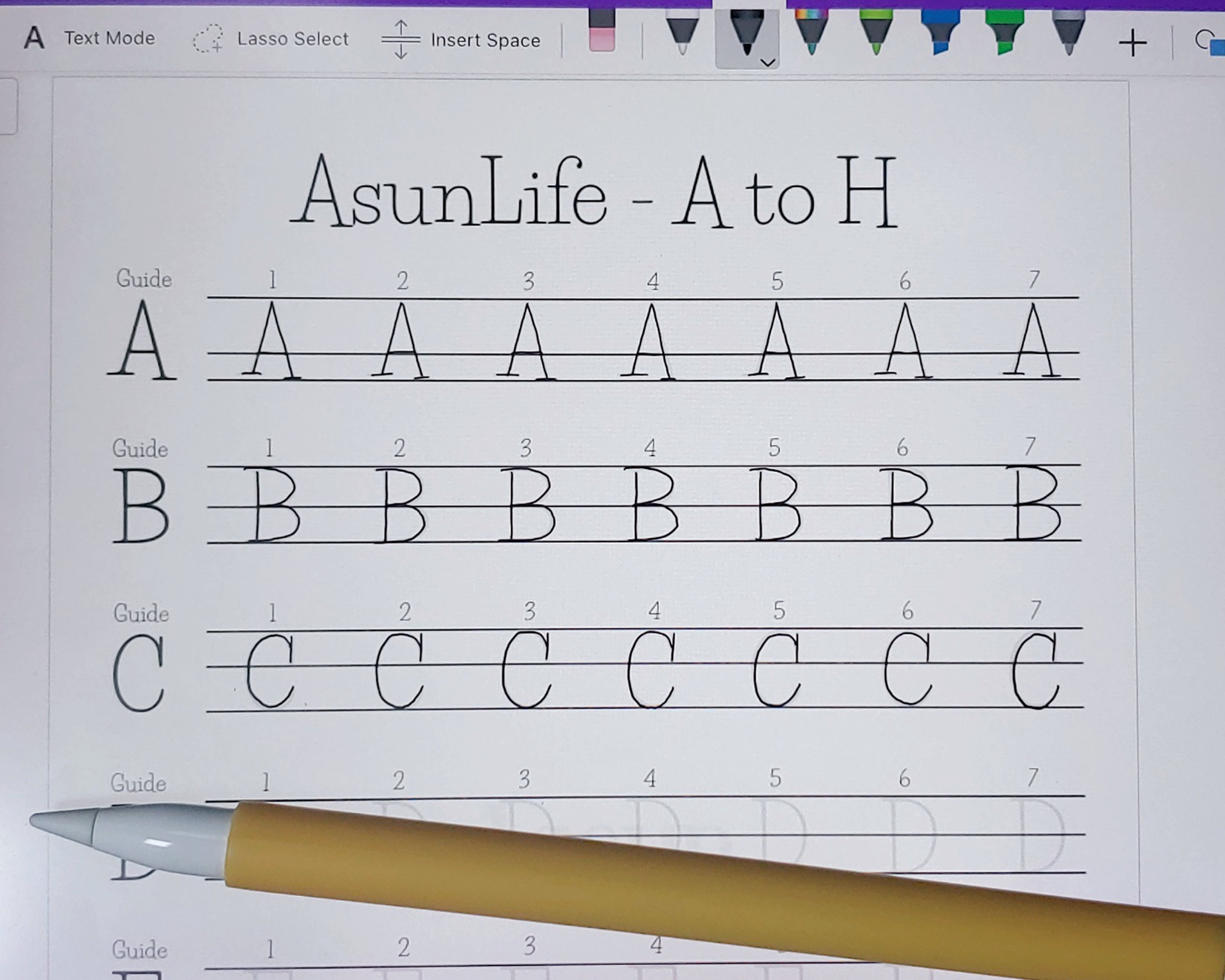 Typewriter Style Handwriting Practice Sheet, How to Write Like ...