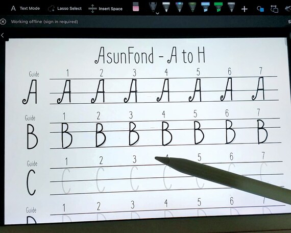 Print Handwriting Worksheet Template Handwriting Practice | Etsy