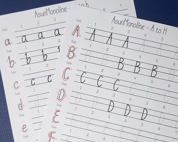 Printable Lettering Worksheet for Adult Practice Neat | Etsy