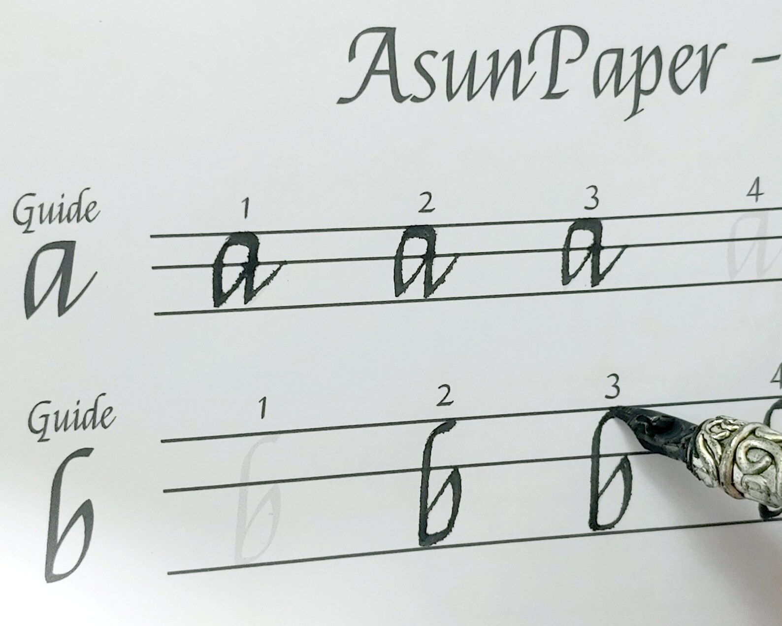 Italic Calligraphy Practice Sheet for Pointed Pen Lover - Etsy