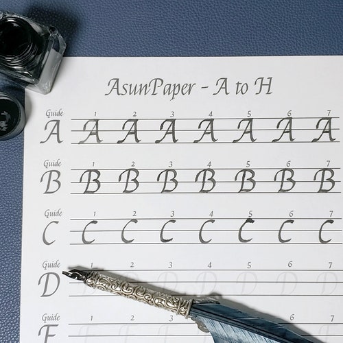 Italic Calligraphy Practice Sheet for Pointed Pen Lover - Etsy