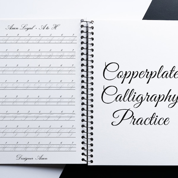 Copperplate Calligraphy Worksheets - Etsy