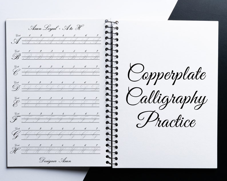 Copperplate Calligraphy Printable Template | Copperplate Calligraphy ...