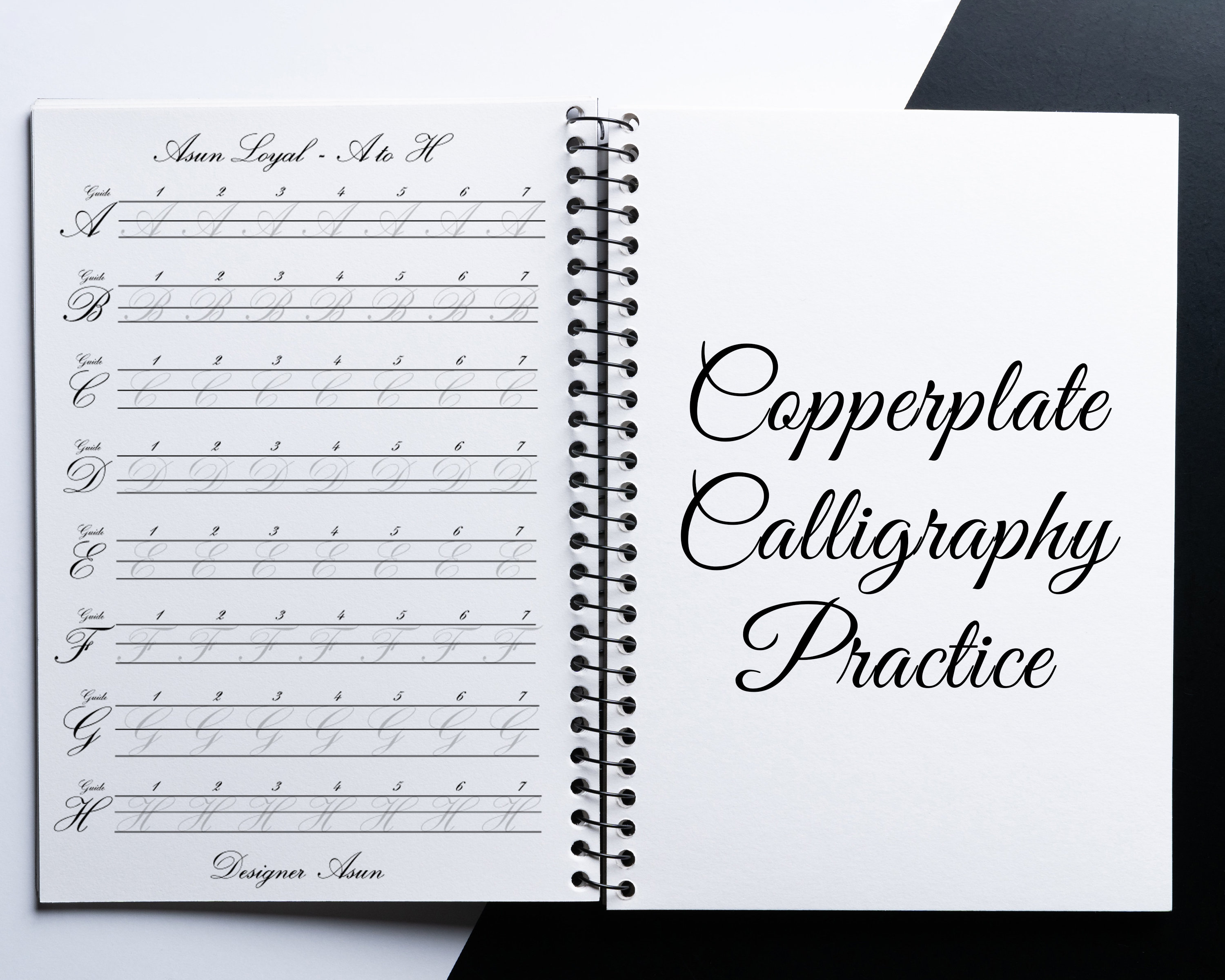 Copperplate Calligraphy Printable Template | Copperplate Calligraphy ...