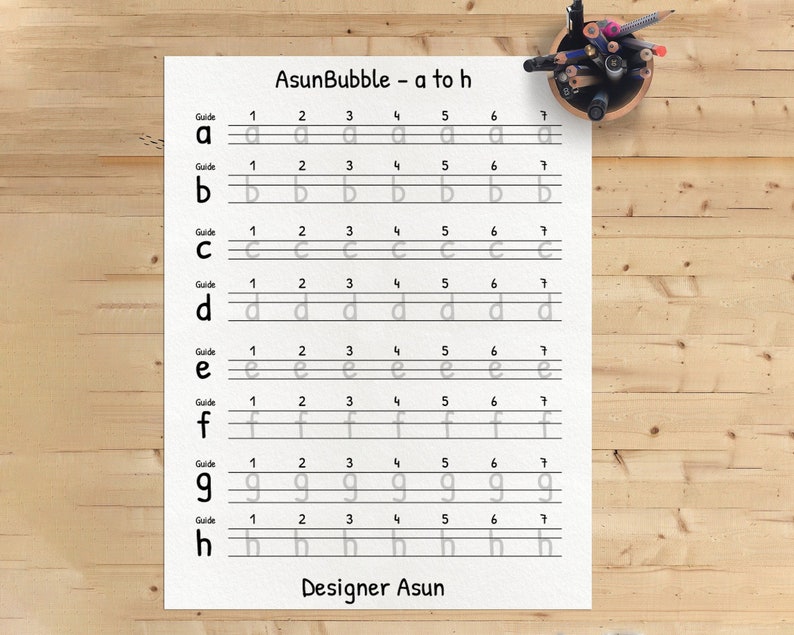 Cute Handwriting Font Tracing Sheet for Adult, How to Fix Your Bad ...