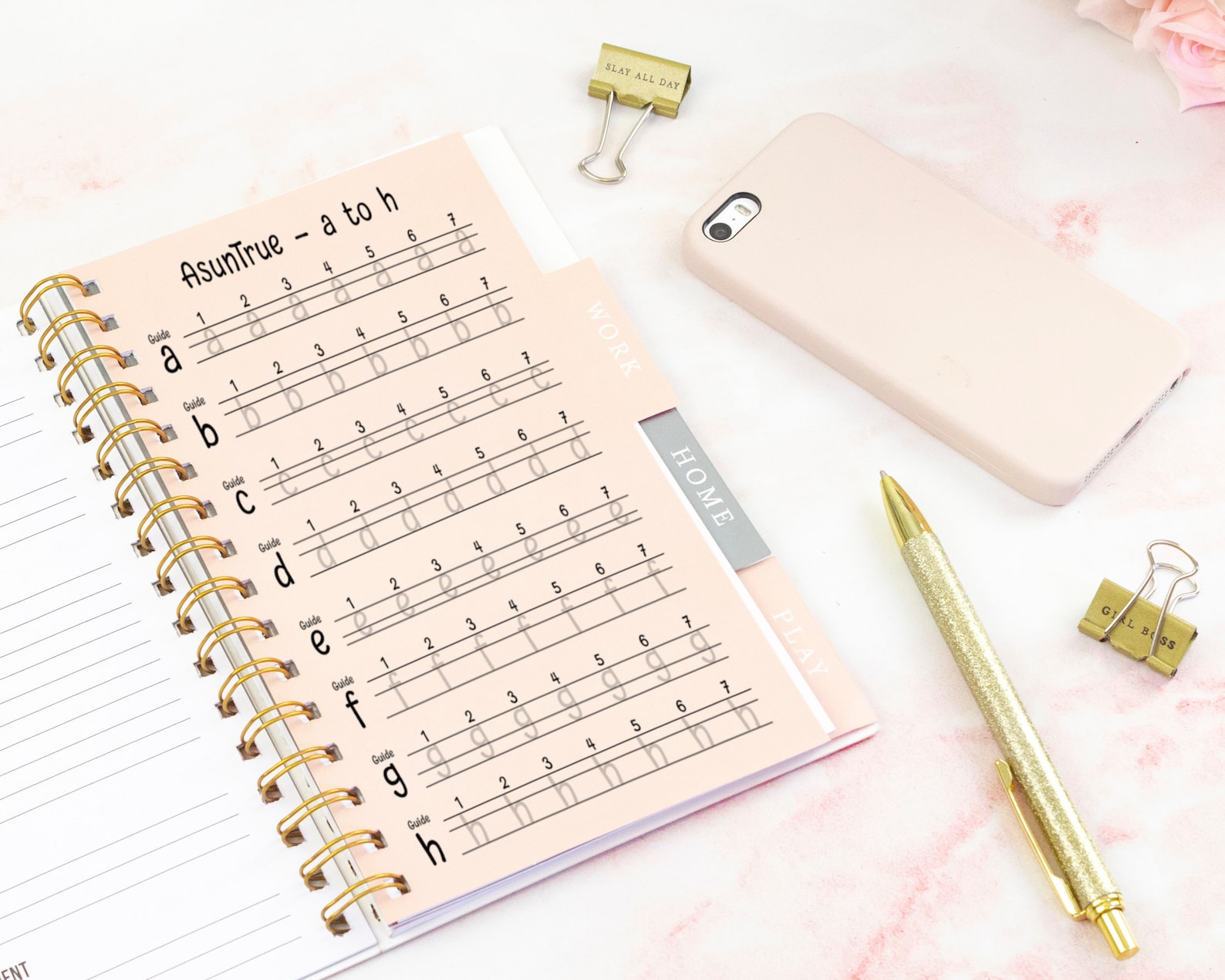 Nice Handwriting Template You Can Do at Home Pretty - Etsy