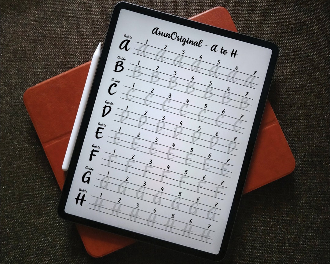 Procreate Brush Lettering Printable Worksheet | Hand Lettering Brush ...