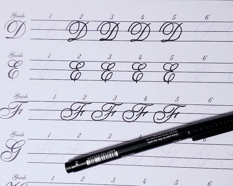 Copperplate Script Tracing Workbook For Calligraphy Beginner | Etsy