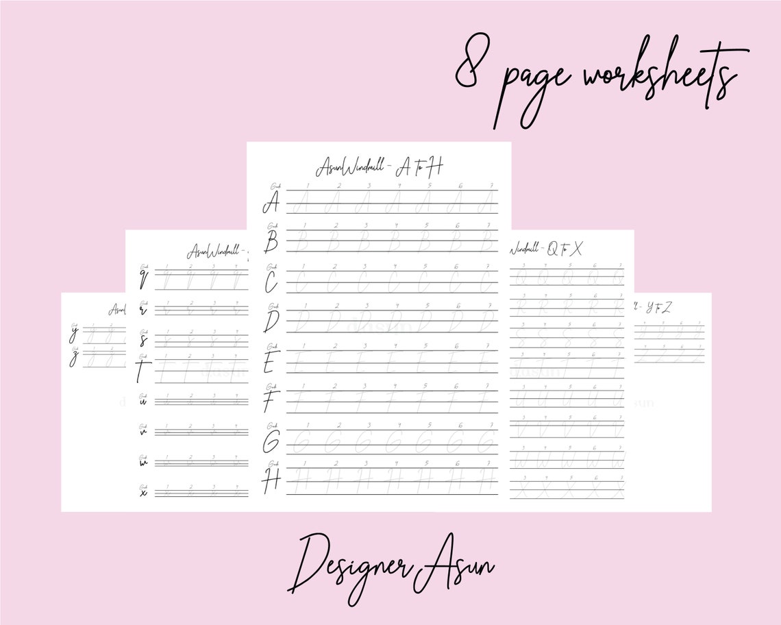 Cute Autograph Practice Sheet for Girls, Printable Signature Worksheet ...