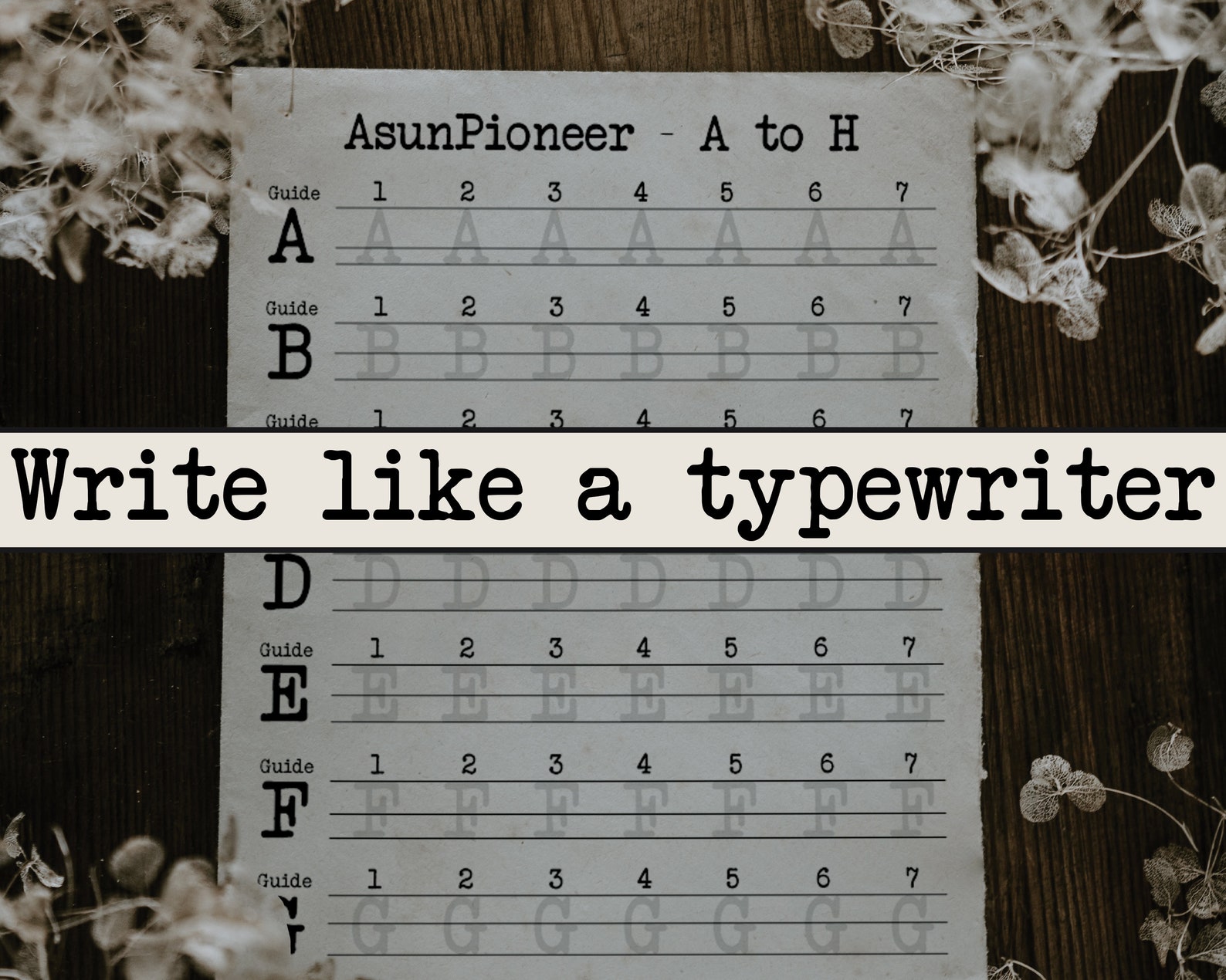 Typewriter Handwriting Worksheet Template Typewriter Handwriting ...