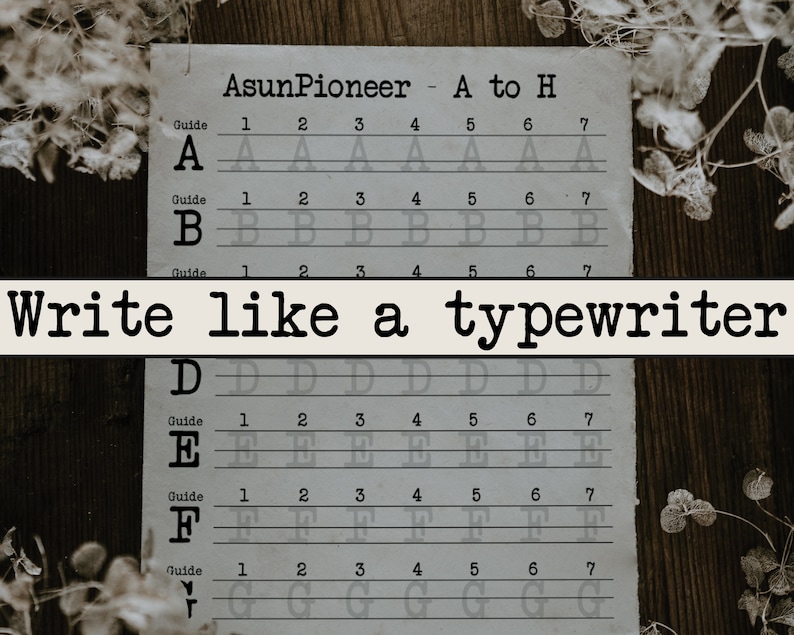 Typewriter Handwriting Worksheet Template | Typewriter Handwriting ...