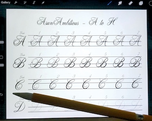 Basic Modern Calligraphy Practice Sheets by theinkyhand Upper AND ...