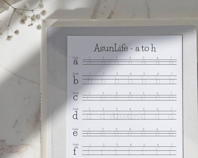 Typewriter Style Handwriting Practice Sheet, How to Write Like ...