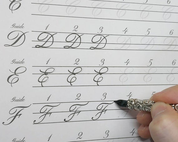 Printable Copperplate Calligraphy Tracing Paper Printable - Etsy