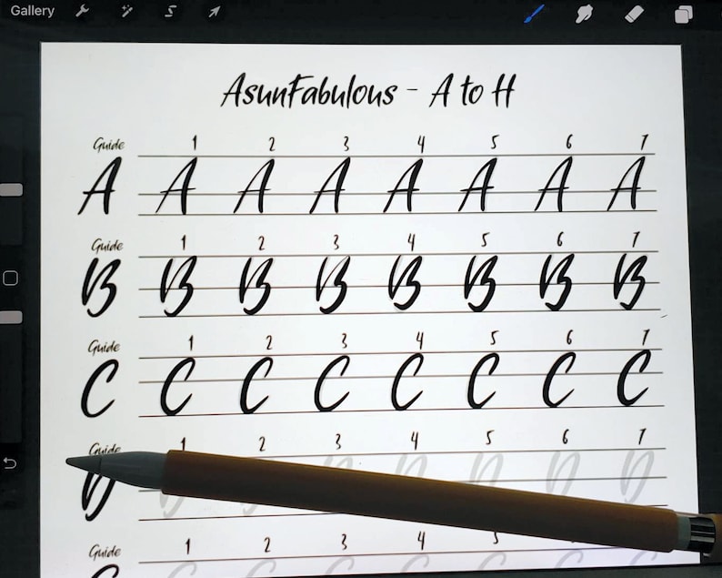 Brush Hand Lettering Worksheet Printable Brush Calligraphy for ...