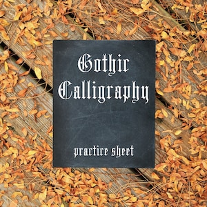 Modern Gothic Calligraphy Practice Sheets for Adult | Alphabet Tracing ...