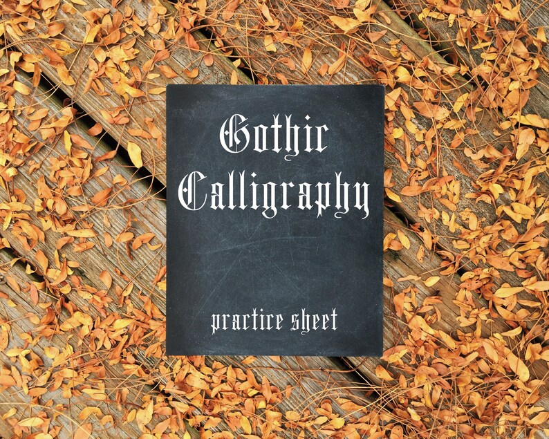 Modern Gothic Calligraphy Practice Sheets for Adult Alphabet Tracing ...