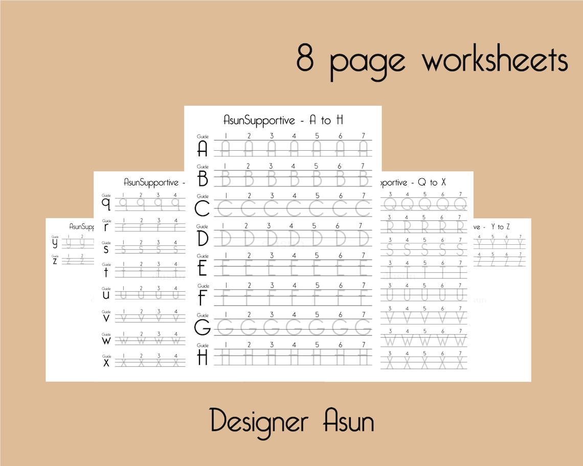 Print Handwriting Practice Guide Blank Handwriting Tracer Page PDF ...