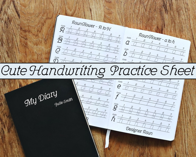 Cute Print Handwriting Practice Sheet | Handwriting Worksheet Template ...