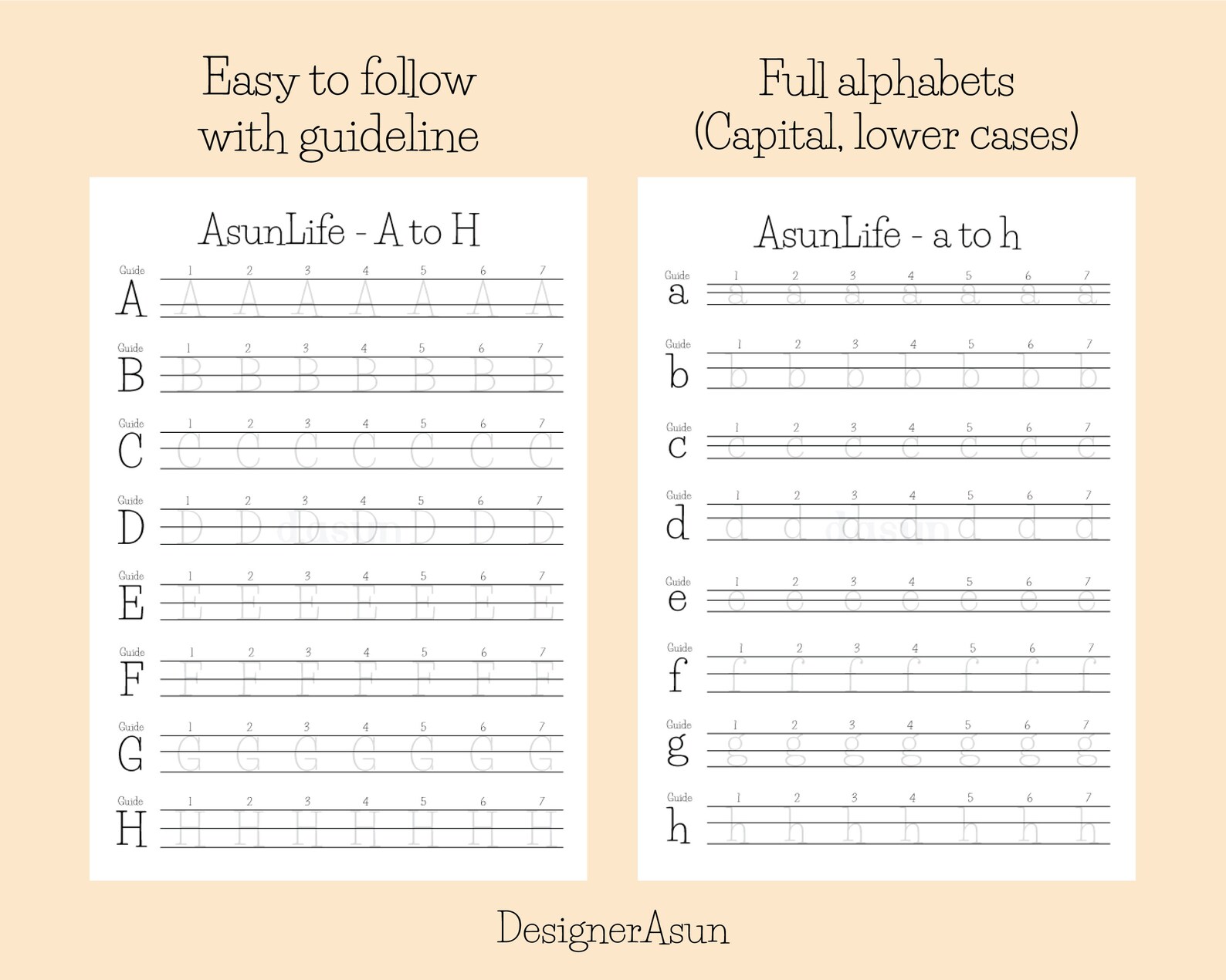 Typewriter Style Handwriting Practice Sheet How to Write Like - Etsy